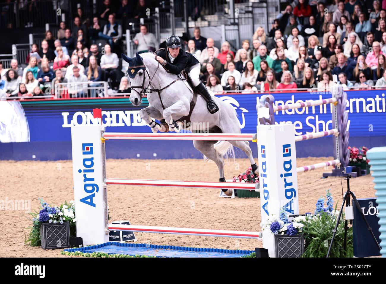 Matthew Sampson of United Kingdom with Daniel during the Longines FEI ...