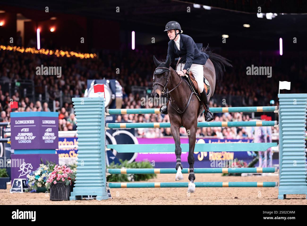 Tim Gredley of United Kingdom with Imperial HBF during jump-off of the ...