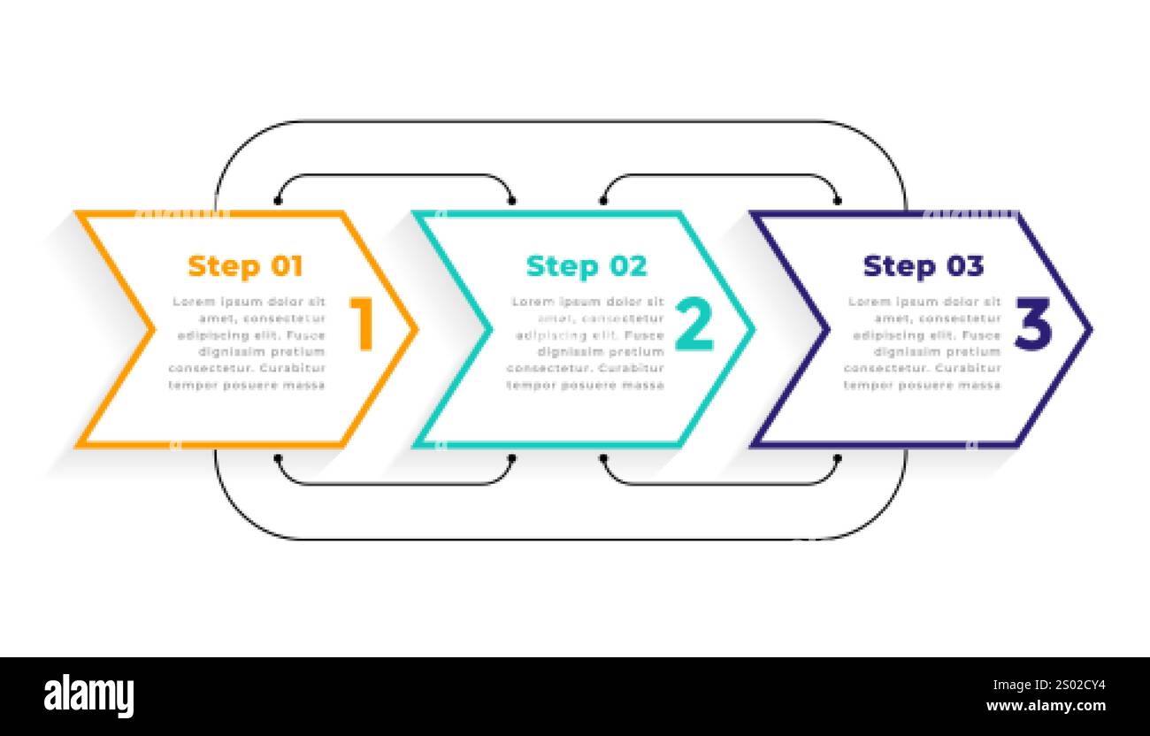 directional 3 three steps modern infographic template Stock Vector ...