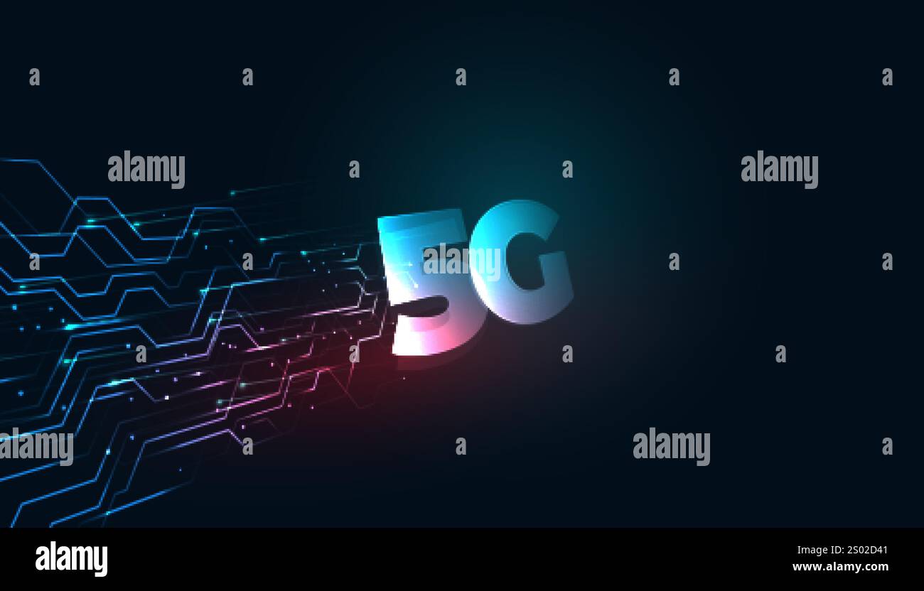 superfast high speed 5th generation 5g technology concept Stock Vector ...