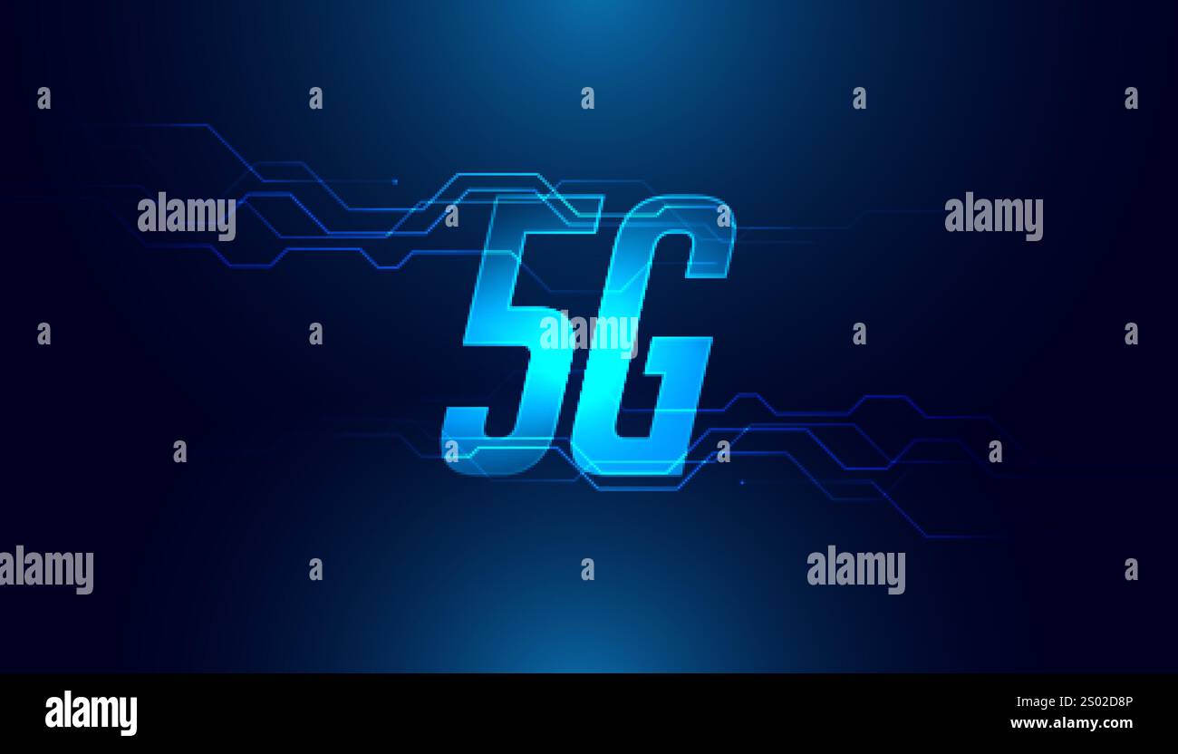 digital 5G fifth generation fast speed mobile technology background Stock Vector Image & Art - Alamy
