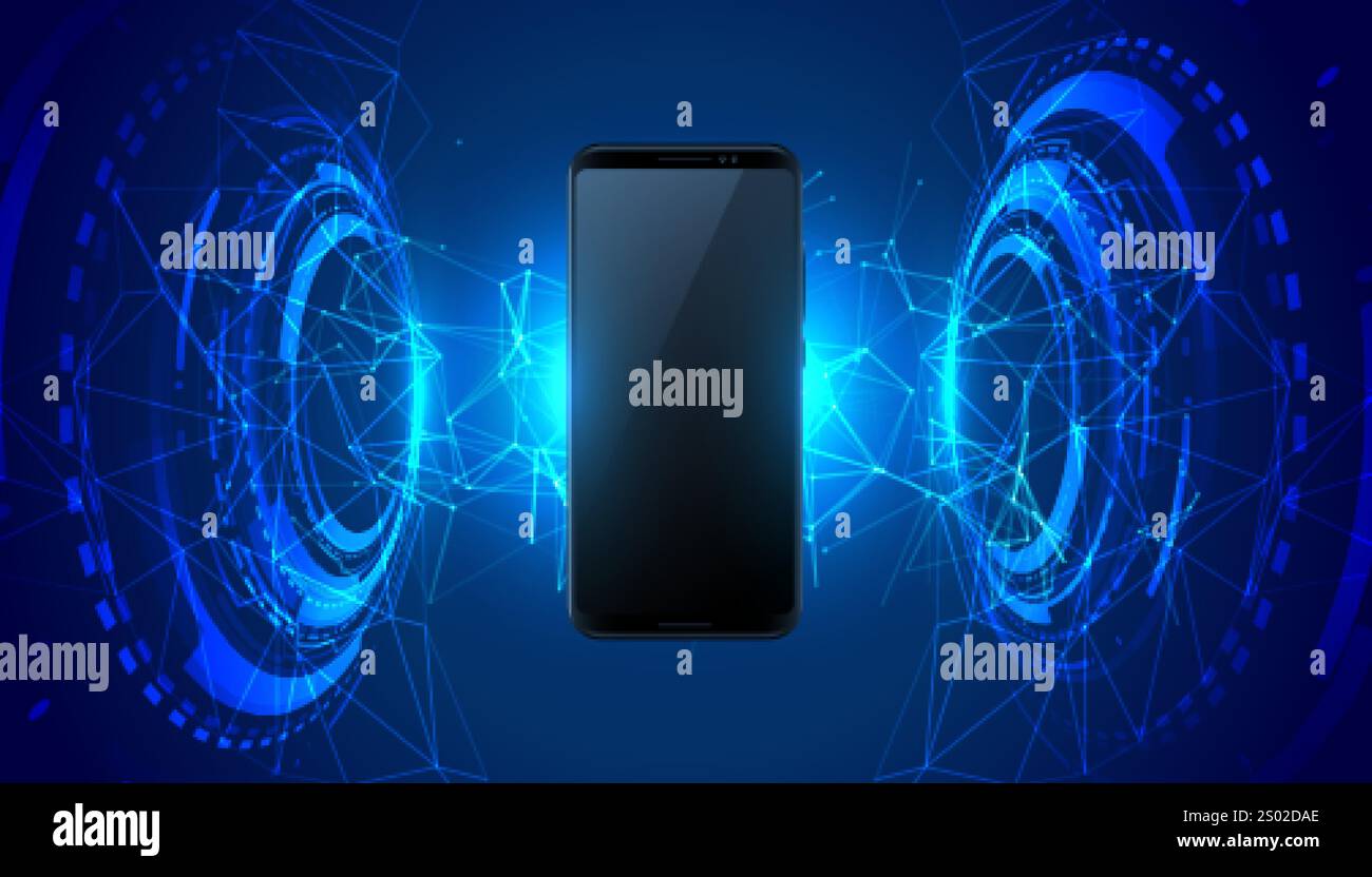 mobile futuristic technology concept background design Stock Vector ...