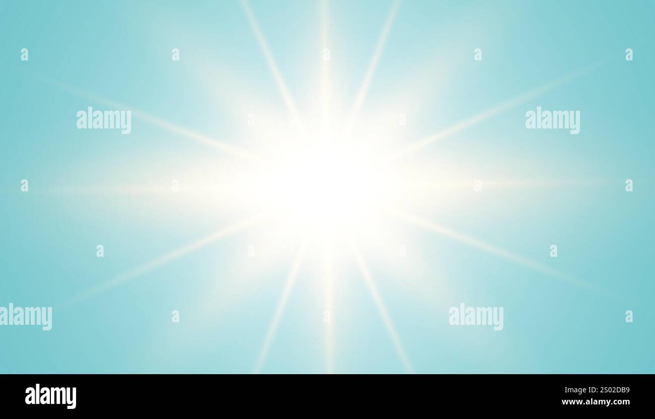 Blue background with lens flare effect at center Stock Vector Image ...