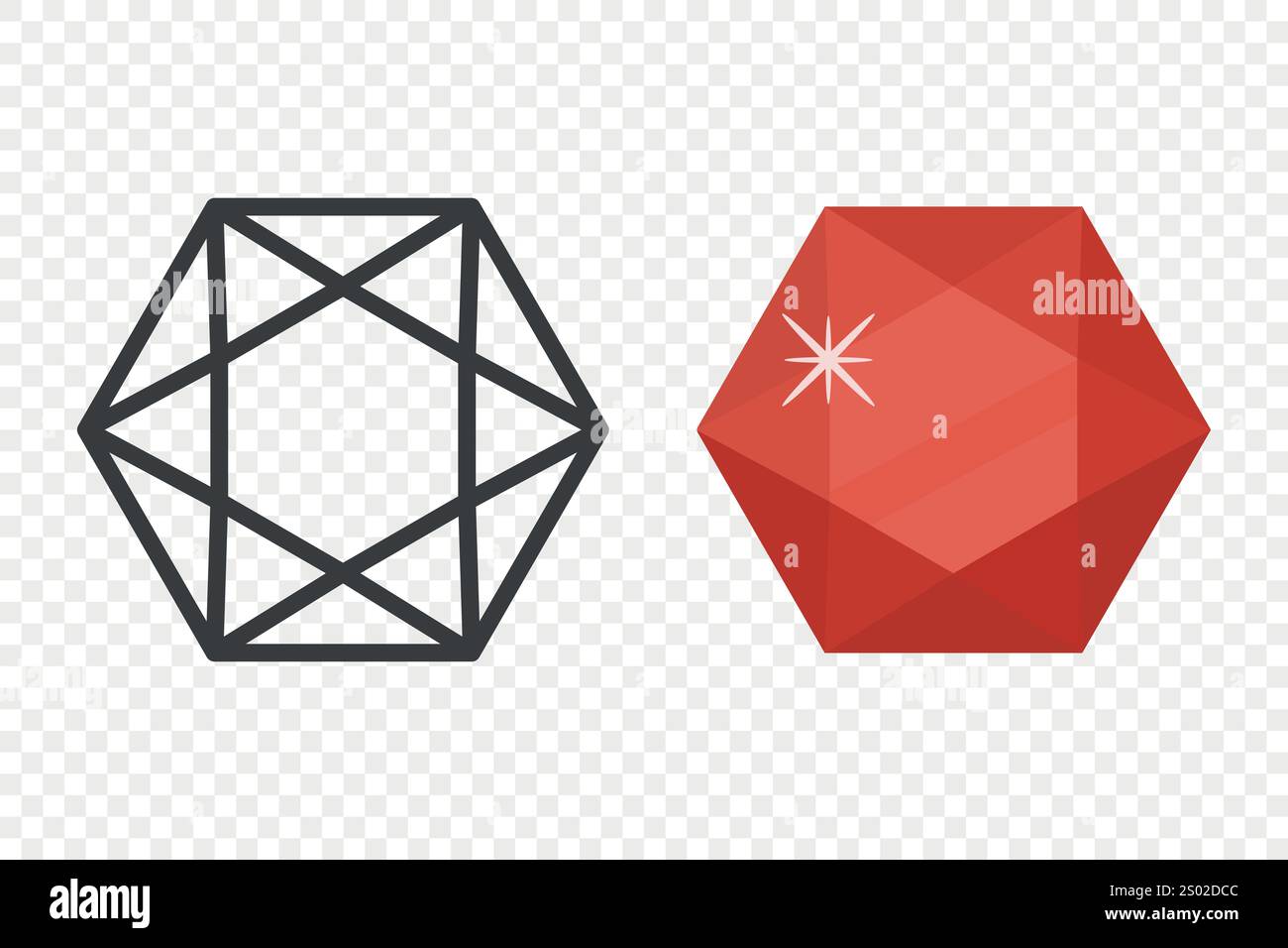 Vector Simple Minimalistic Gemstone Icon. Diamond, Crystal, Rhinestones ...