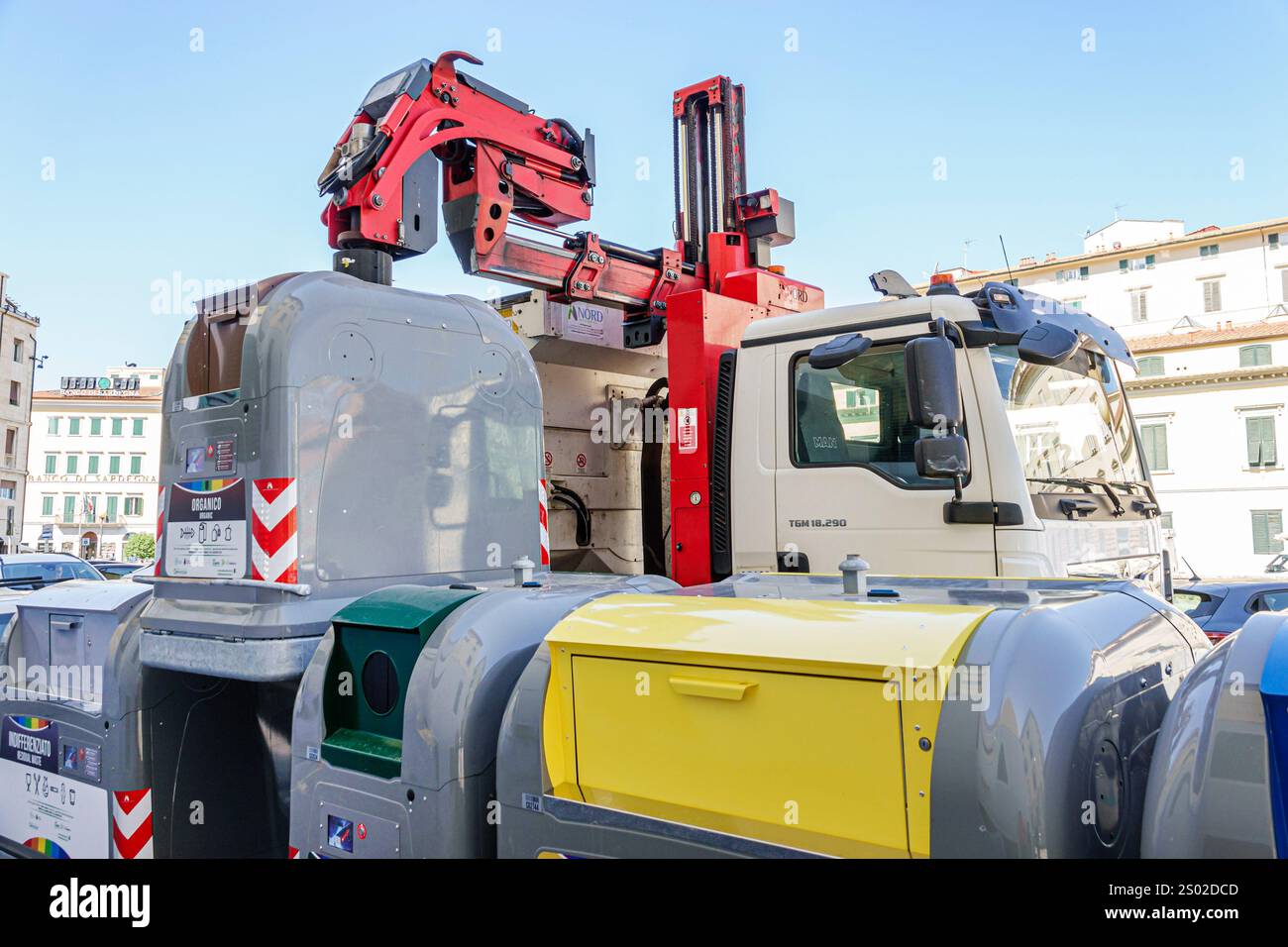Livorno Italy,Piazza Cavour,urban waste management,automated garbage ...