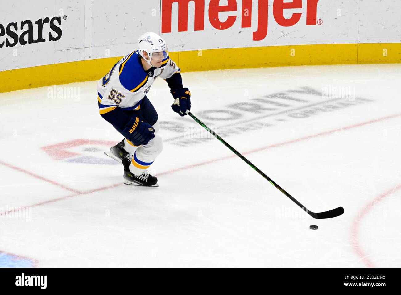 St. Louis Blues defenseman Colton Parayko skates with the puck during ...