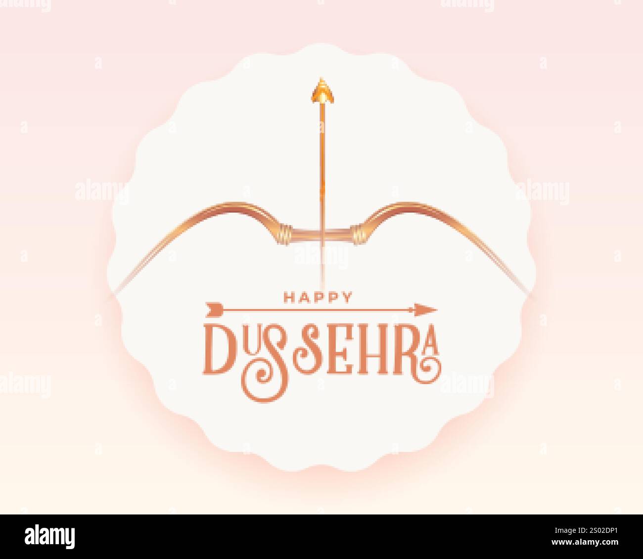 elegant happy dussehra card with bow and arrow Stock Vector Image & Art ...