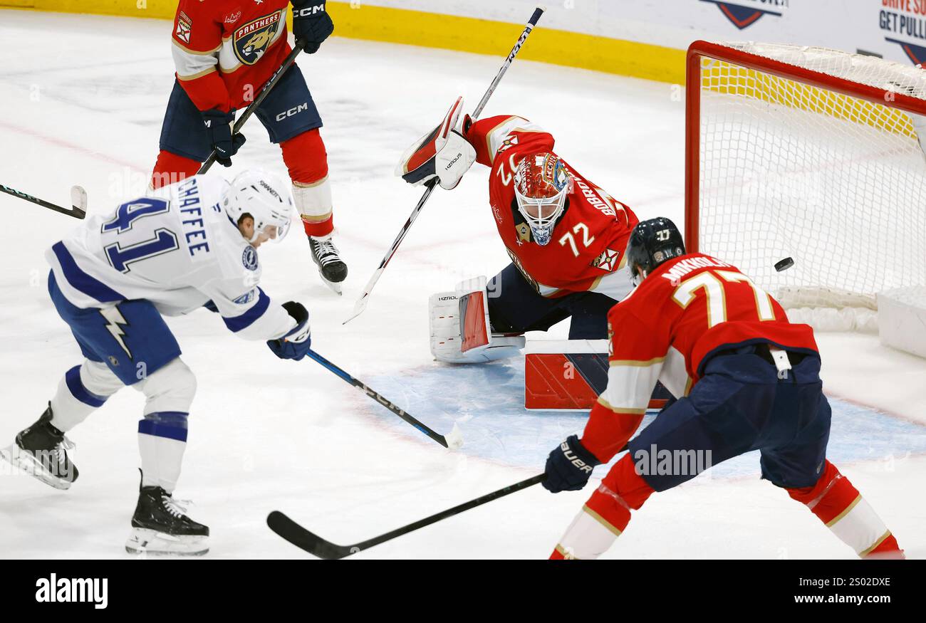 Tampa Bay Lightning right wing Mitchell Chaffee (41) scores against ...