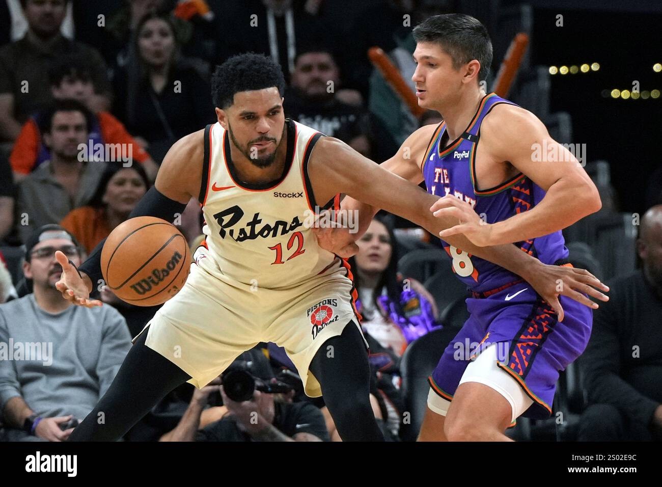 Detroit Pistons forward Tobias Harris (12) during the first half of an ...