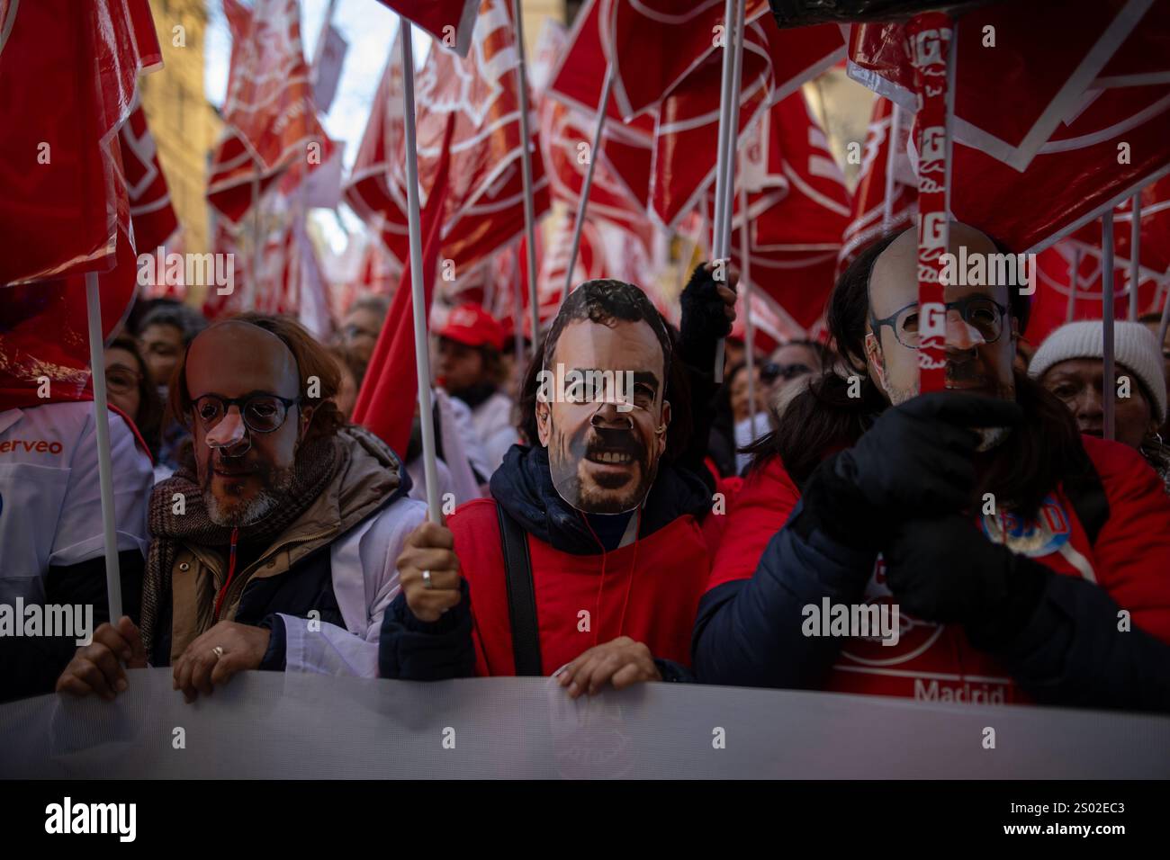 Madrid, Spain. 23rd Dec, 2024. A worker from the Home Help Service (SAD ...