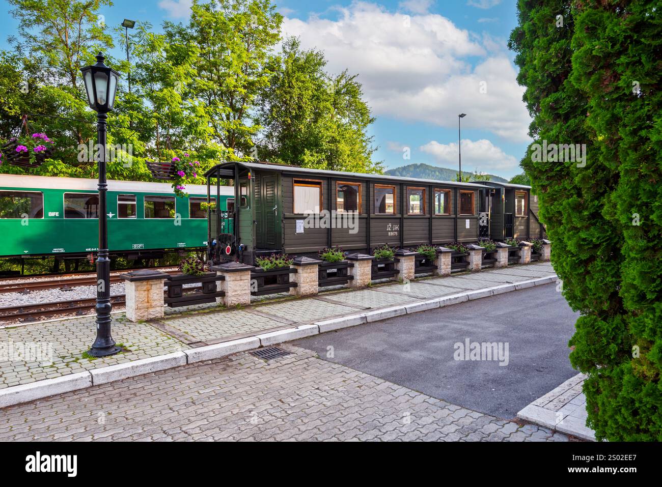 Mokra Gora, Serbia - June 22. 2023: Railway station and tourist ...