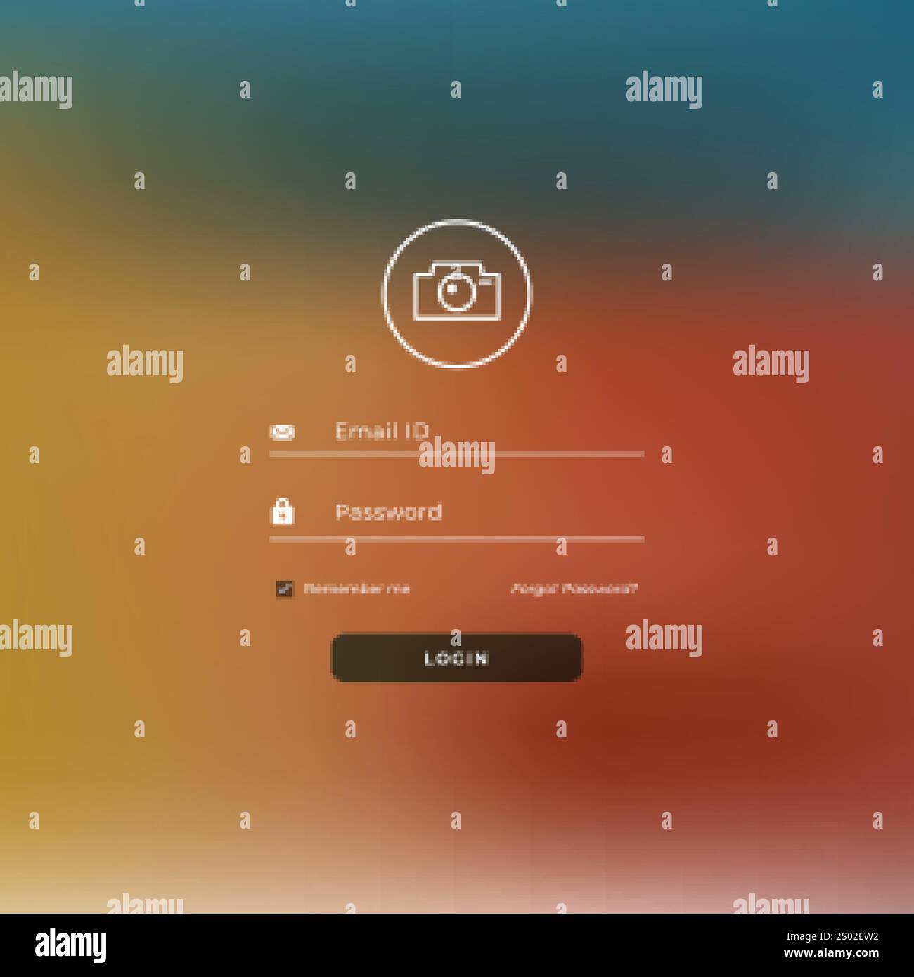 website landing page template with login form Stock Vector Image & Art ...