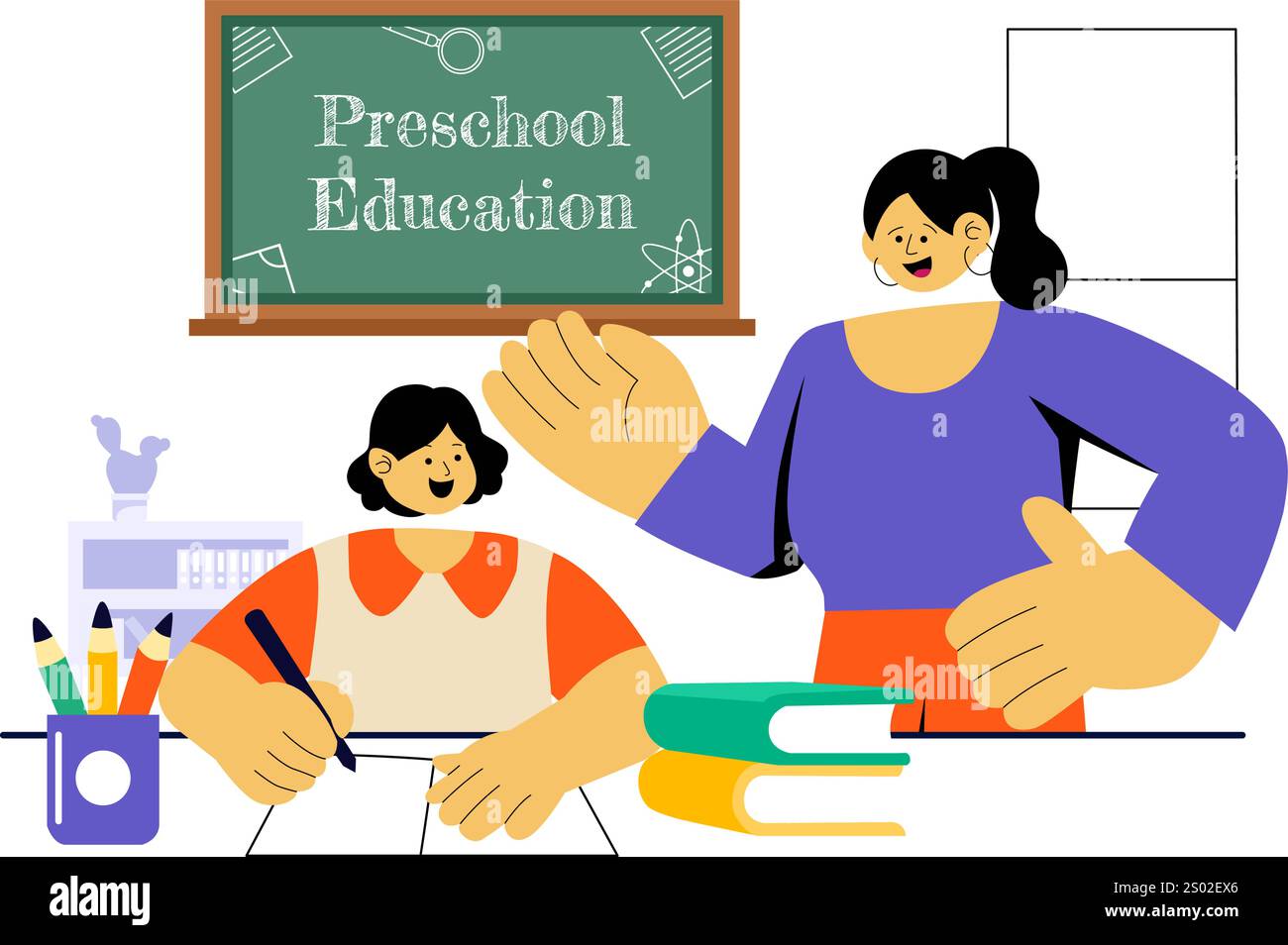 Preschool Education Illustration featuring Early Childhood Learning ...