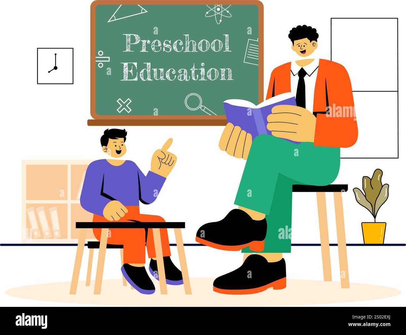Preschool Education Illustration featuring Early Childhood Learning ...