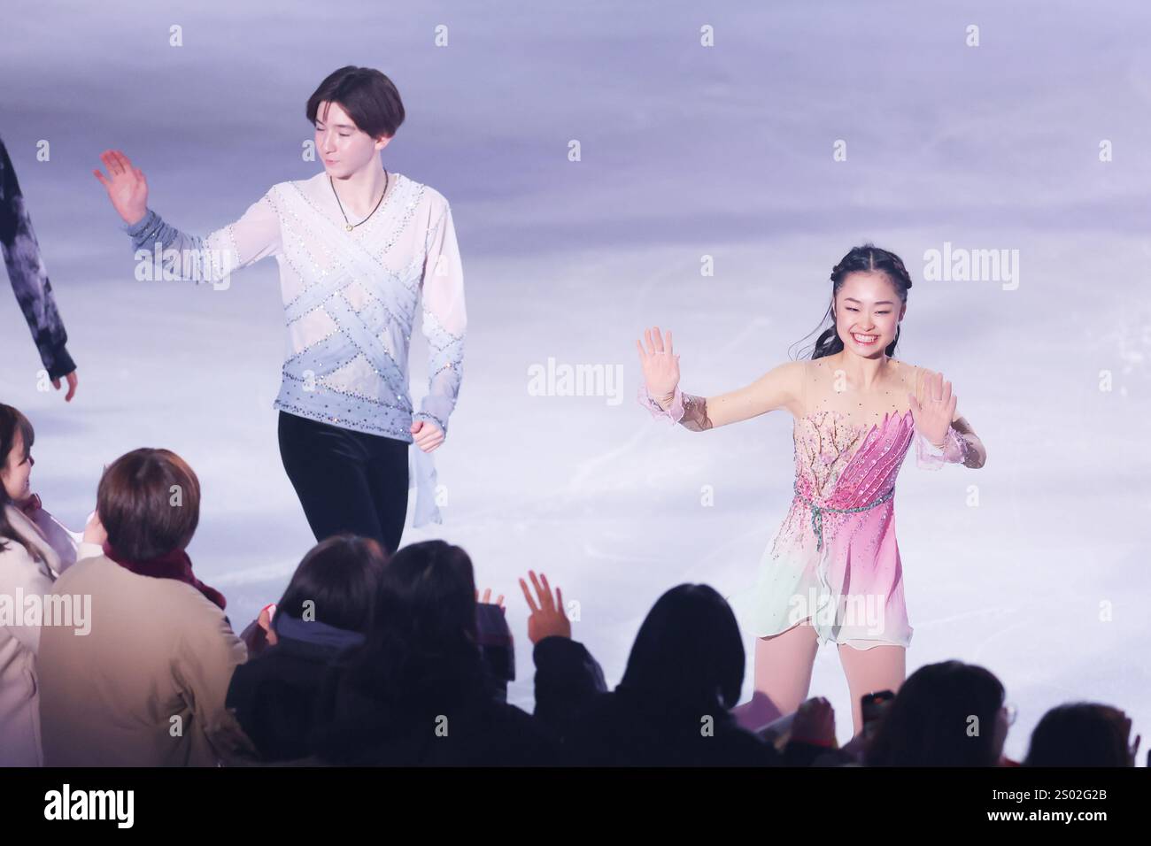 Towa Pharmaceutical RACTAB Dome, Osaka, Japan. 23rd Dec, 2024. (L to R ...