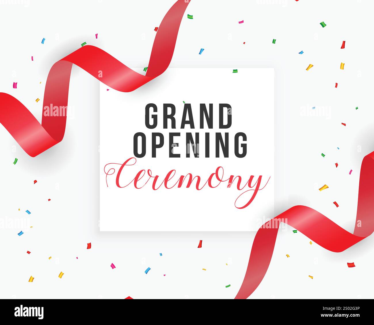 realistic grand opening ceremony background card Stock Vector Image ...