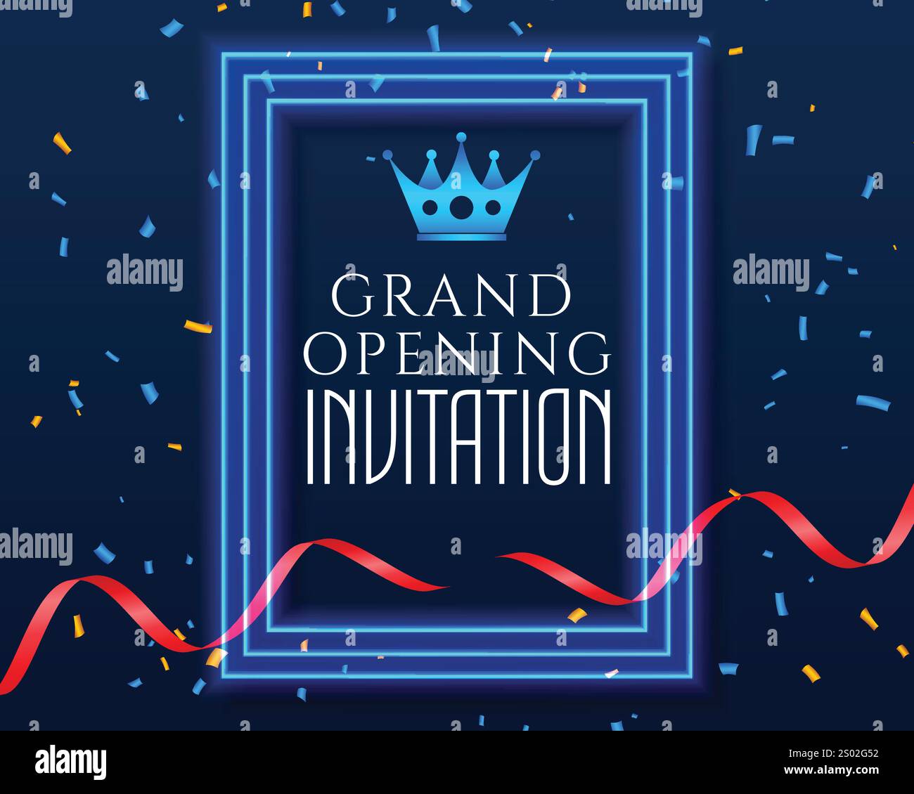 grand opening inauguration celebration invitation template Stock Vector ...