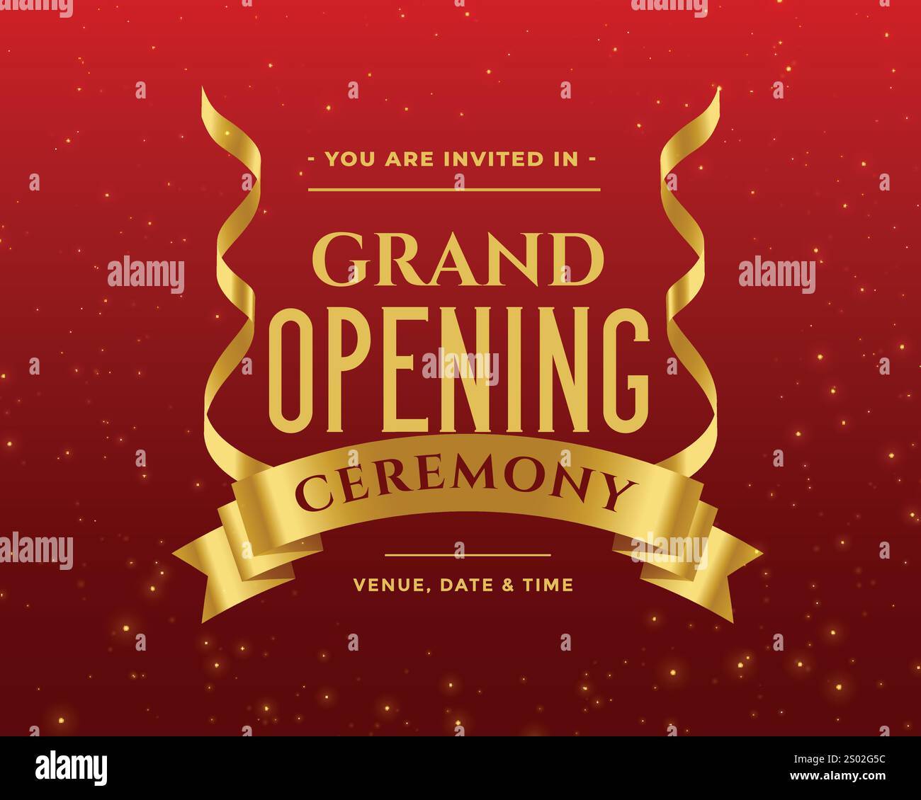 beautiful grand opening ceremony invitation template Stock Vector Image ...