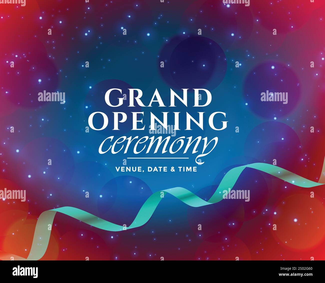 grand opening ceremony template design Stock Vector Image & Art - Alamy