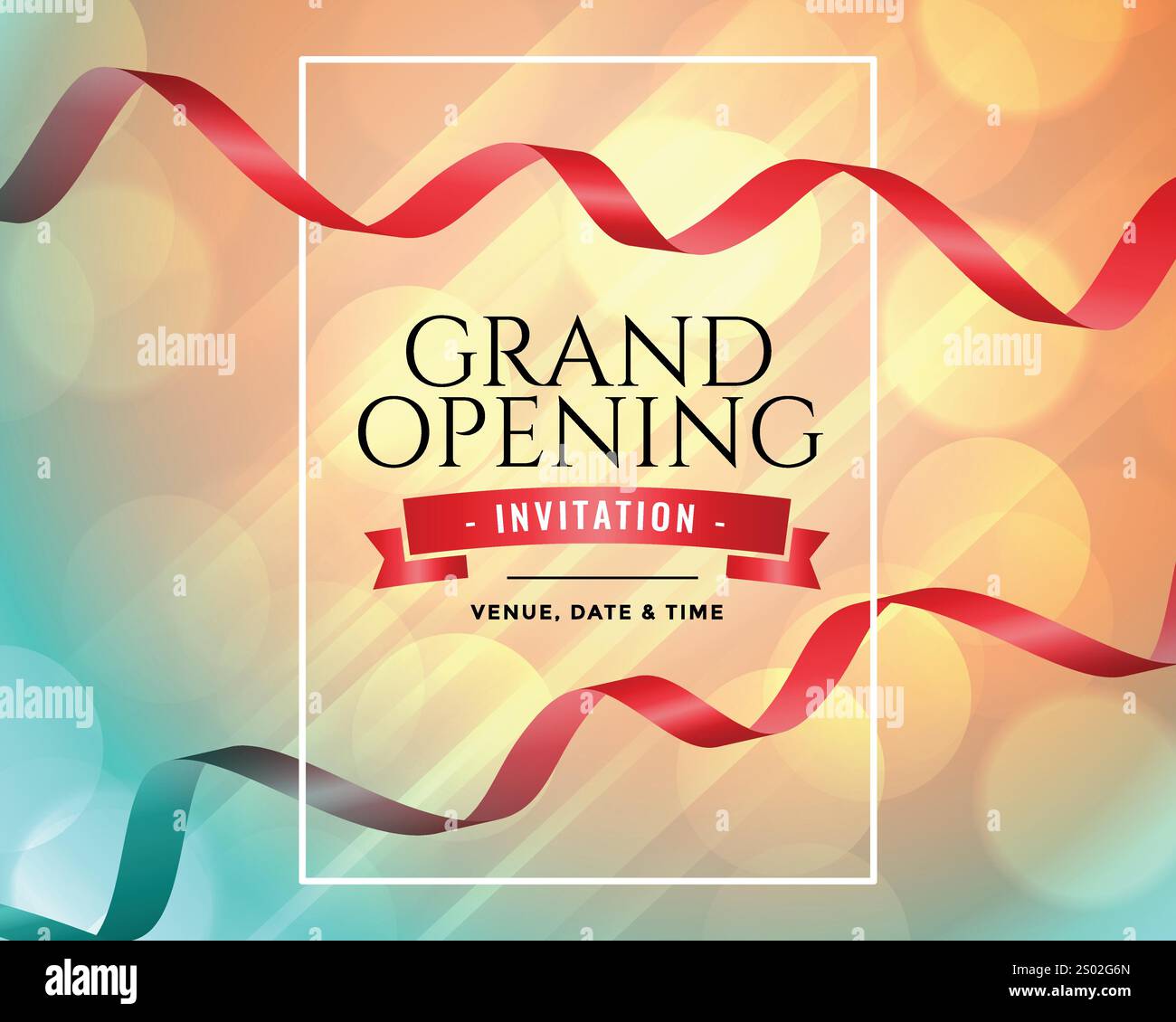 grand opening inauguration invitation template Stock Vector Image & Art ...