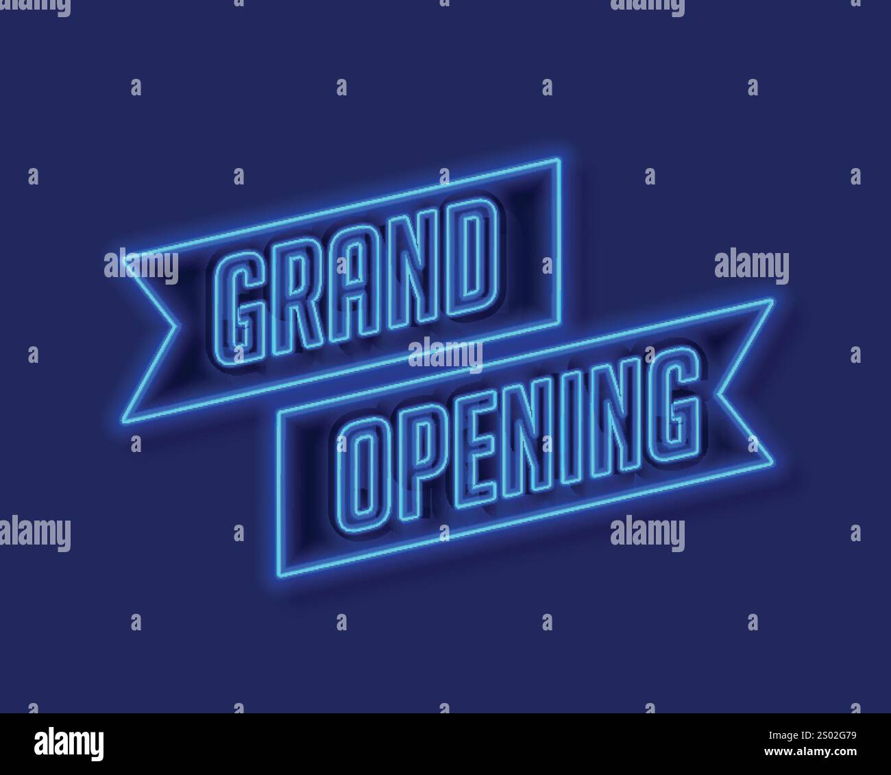 neon style grand opening ceremony template design Stock Vector Image ...