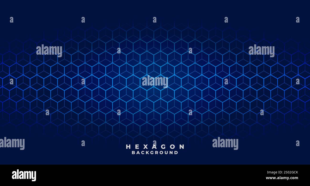 blue tech hexagonal pattern background design Stock Vector Image & Art - Alamy
