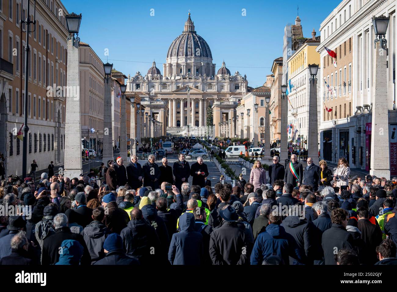 Rome, Italy. 23rd Dec, 2024. Inauguration of Piazza Pia and the ...