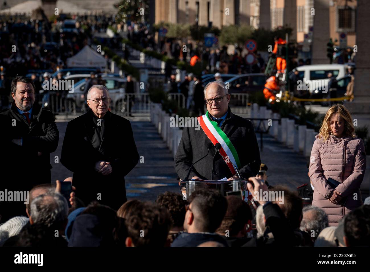 Rome, Italy. 23rd Dec, 2024. The mayor of Rome, Roberto Gualtieri ...
