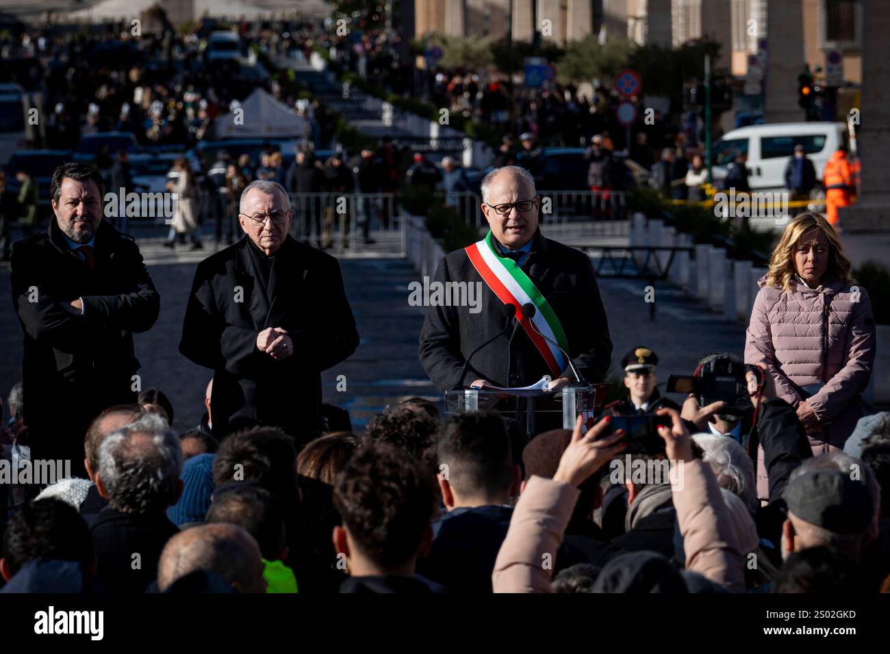 Rome, Italy. 23rd Dec, 2024. The mayor of Rome, Roberto Gualtieri ...