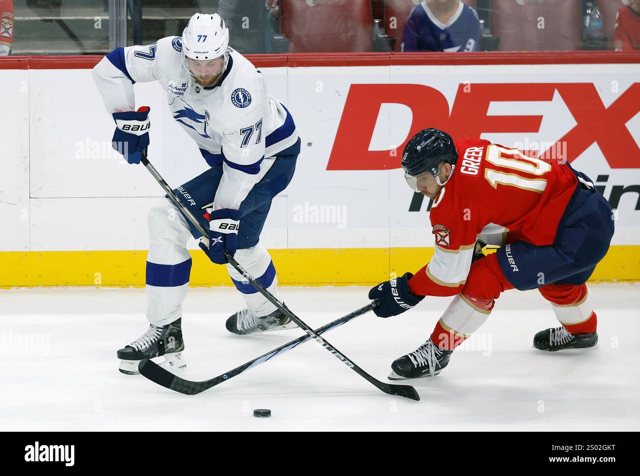 Tampa Bay Lightning defenseman Victor Hedman (77) and Florida Panthers ...