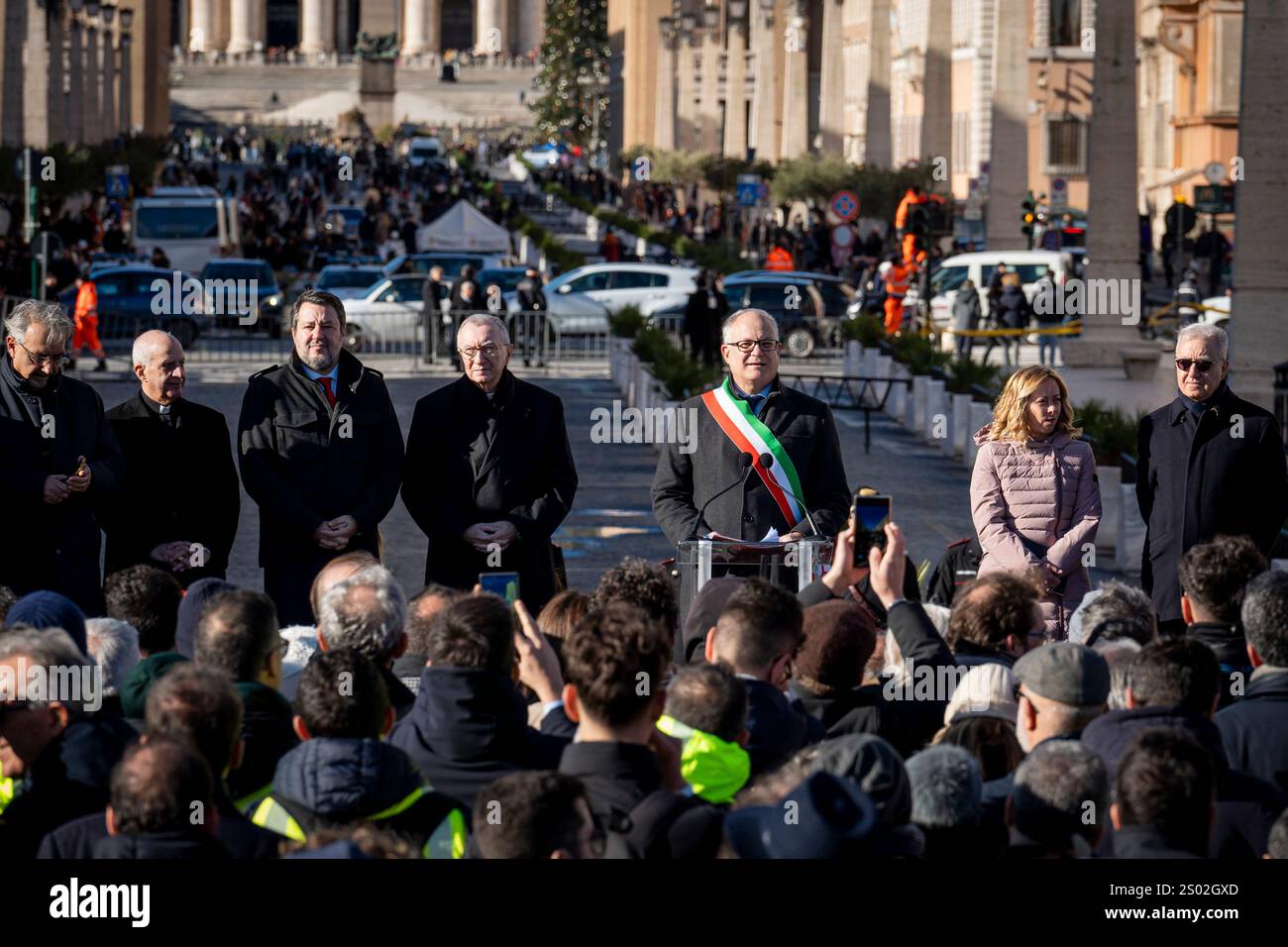 Rome, Italy. 23rd Dec, 2024. The mayor of Rome, Roberto Gualtieri ...
