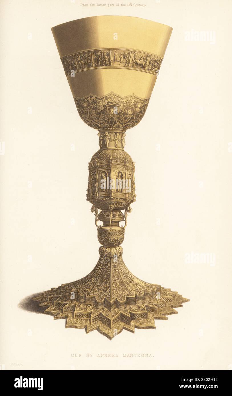 Engraved cup by Andrea Mantegna, historical painter and engraver of ...