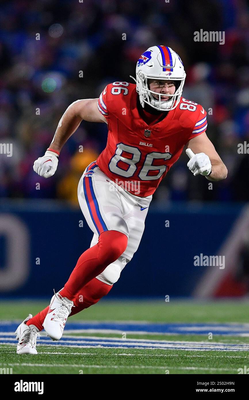 Buffalo Bills tight end Dalton Kincaid (86) runs on the field during ...