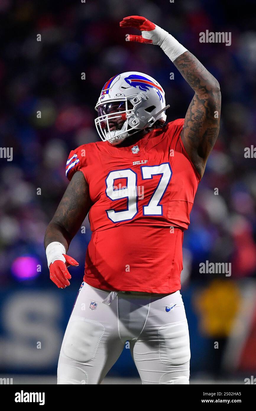 Buffalo Bills defensive tackle Jordan Phillips (97) gestures during the ...