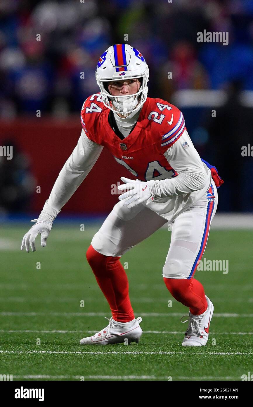 Buffalo Bills safety Cole Bishop (24) runs on the field during the ...