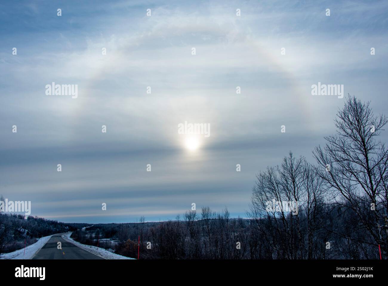 Circular Sun Halo in the Arctic Stock Photo - Alamy