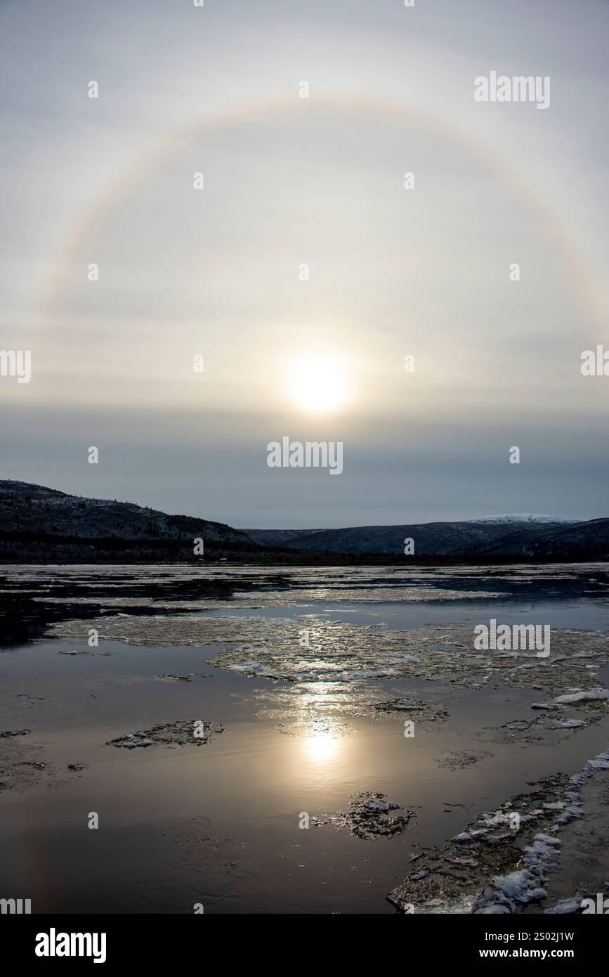 Circular Sun Halo in the Arctic Stock Photo - Alamy