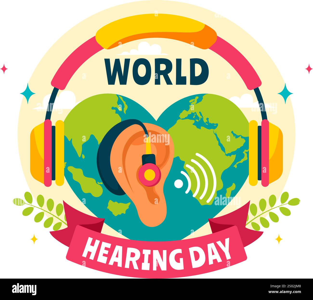 World Hearing Day Vector Illustration on March 3rd, Promoting Awareness ...