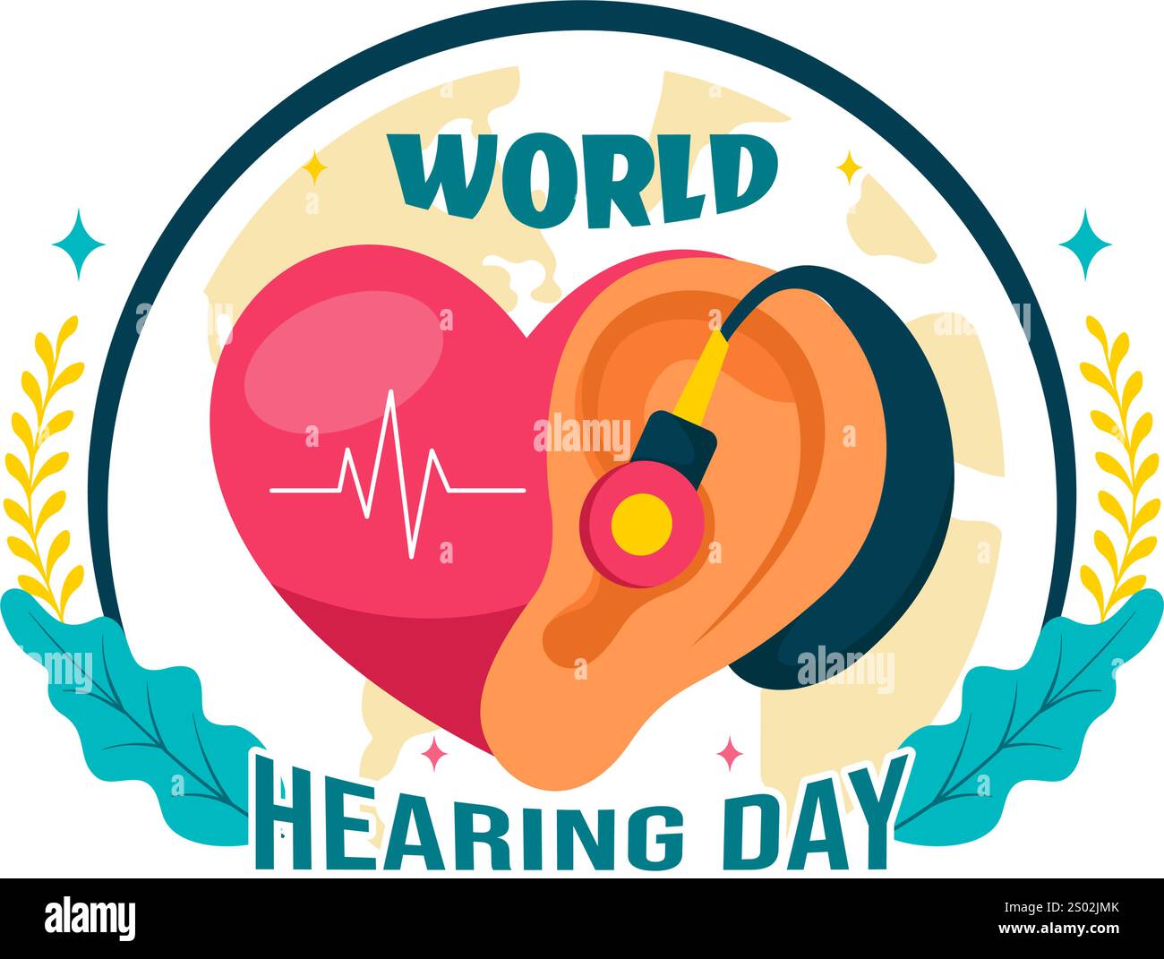World Hearing Day Vector Illustration on March 3rd, Promoting Awareness ...