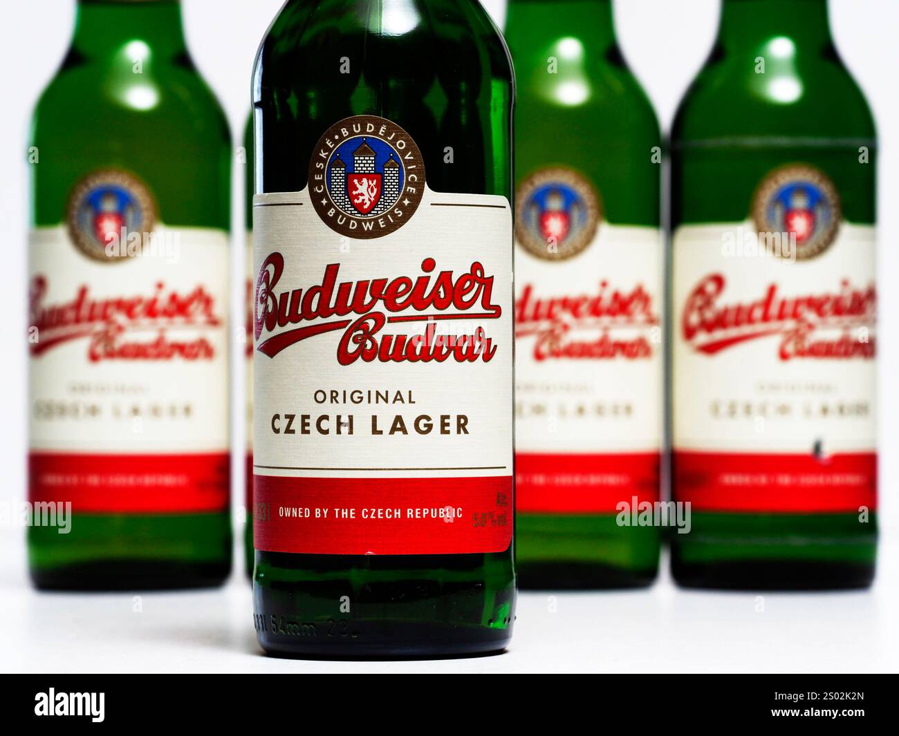 Germany. 23rd Dec, 2024. In this photo illustration, Budweiser beer ...