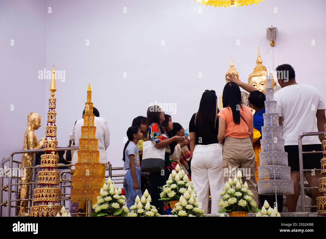Ancient buddha Luang Por Ban Laem statue for thai people travelers ...