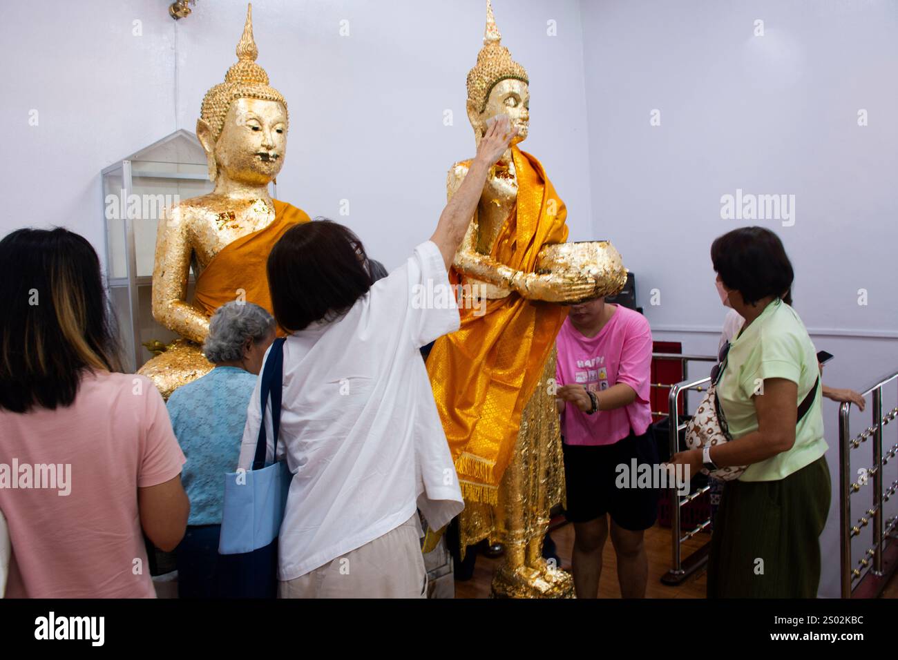 Ancient buddha Luang Por Ban Laem statue for thai people travelers ...