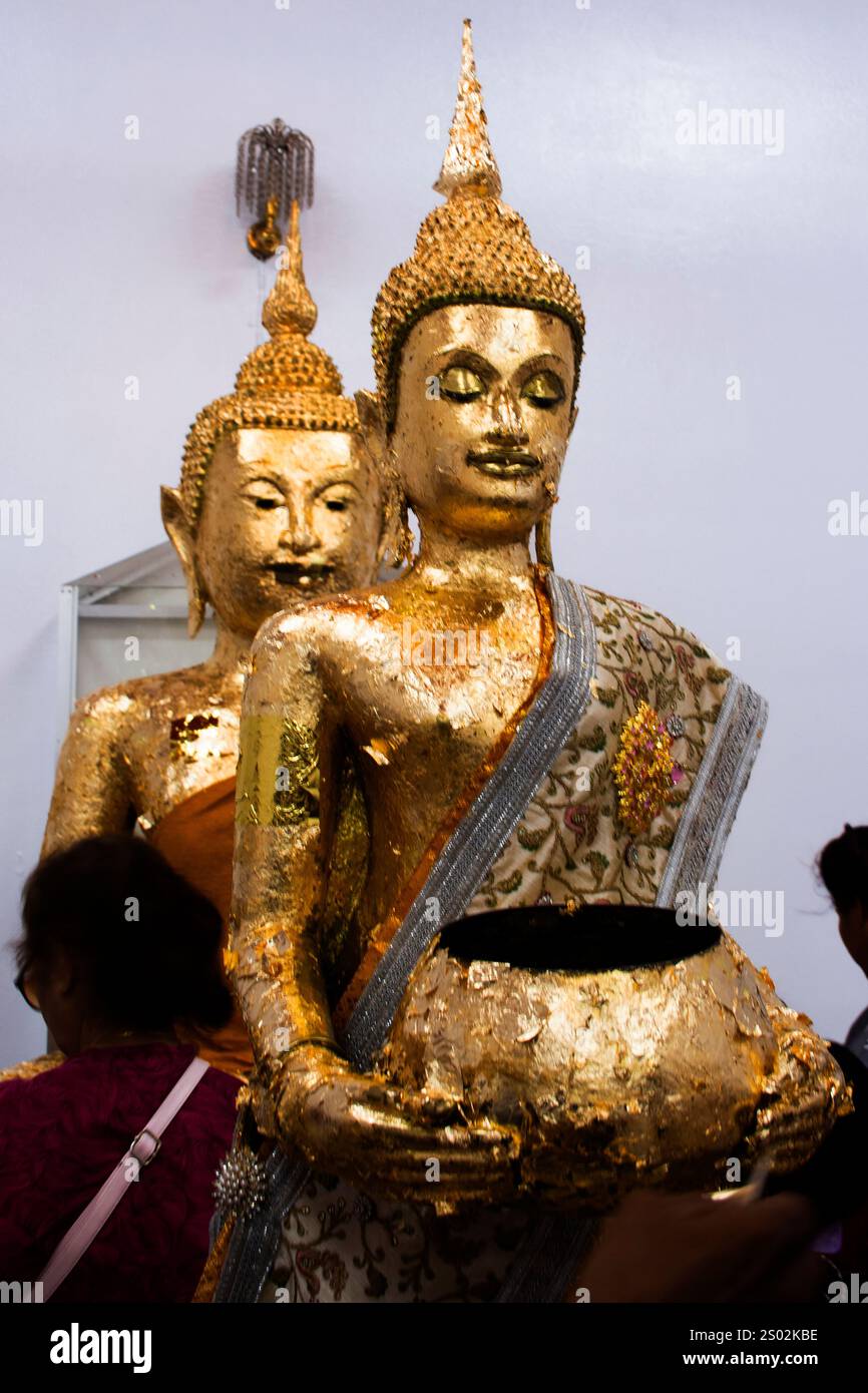 Ancient buddha Luang Por Ban Laem statue for thai people traveler ...