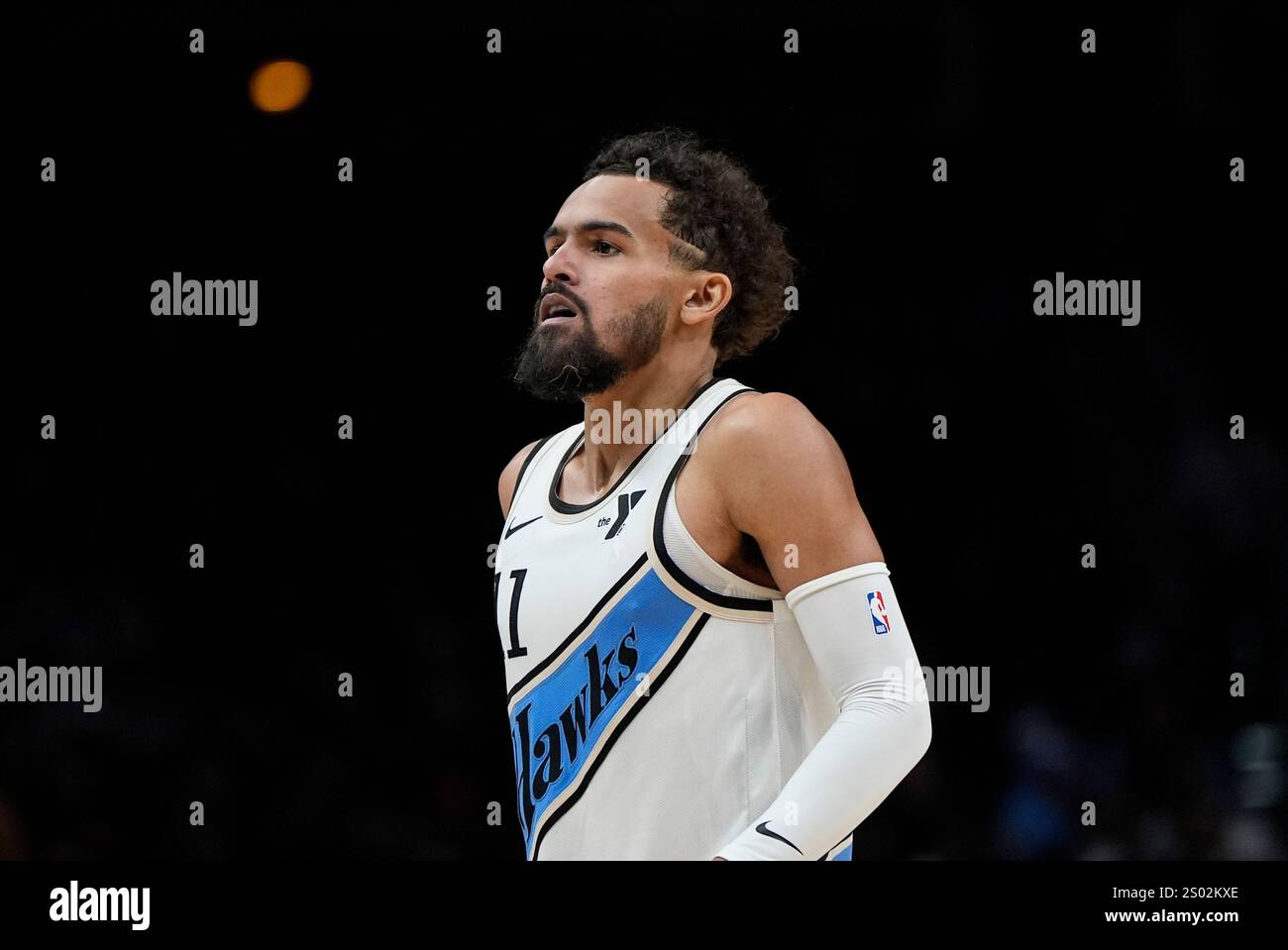 Atlanta Hawks guard Trae Young (11) moves down the court against the ...