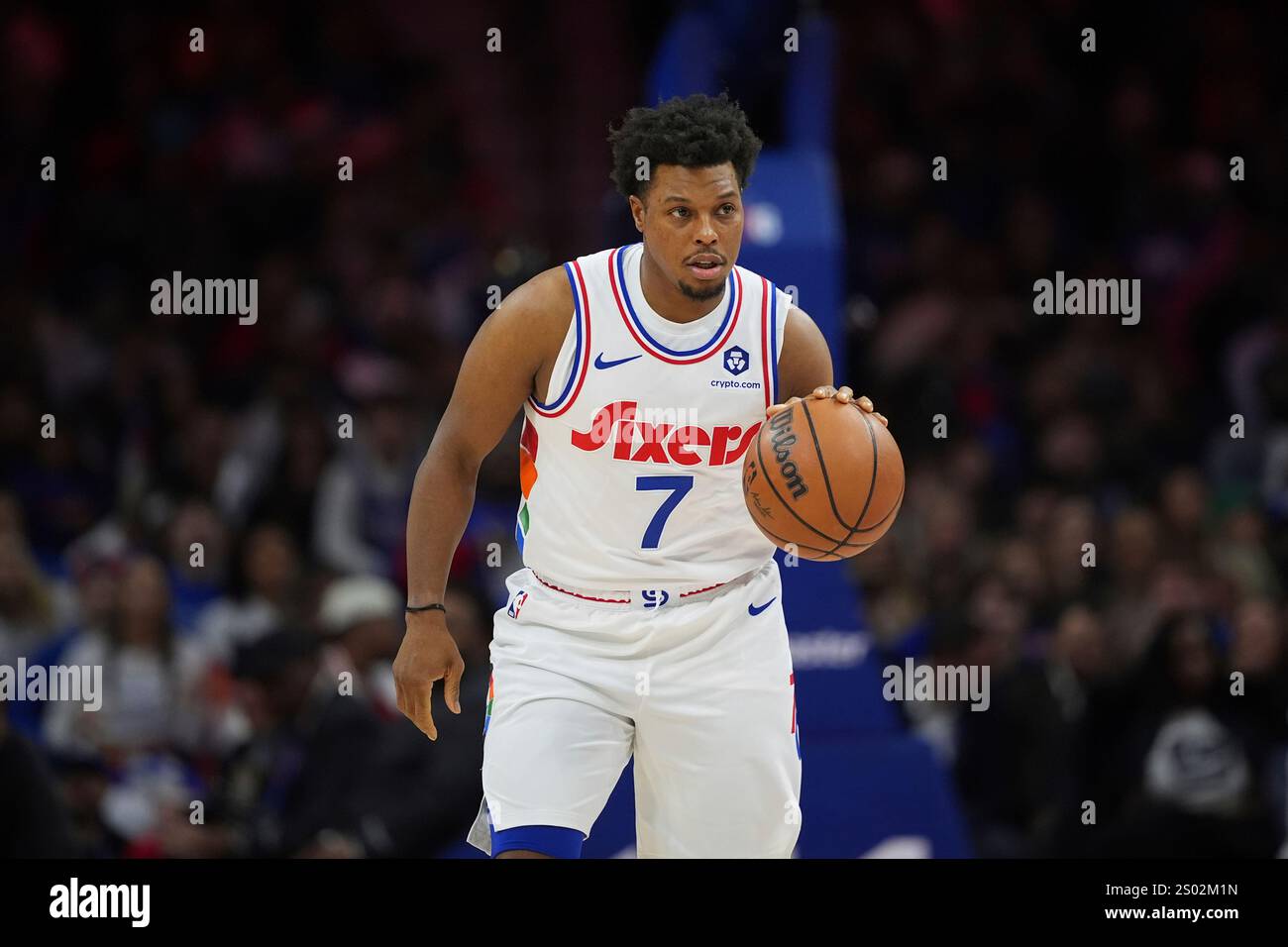 Philadelphia 76ers' Kyle Lowry plays during an NBA basketball game ...