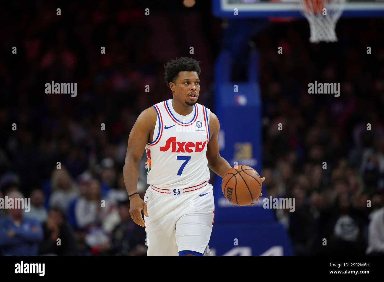 Philadelphia 76ers' Kyle Lowry plays during an NBA basketball game ...
