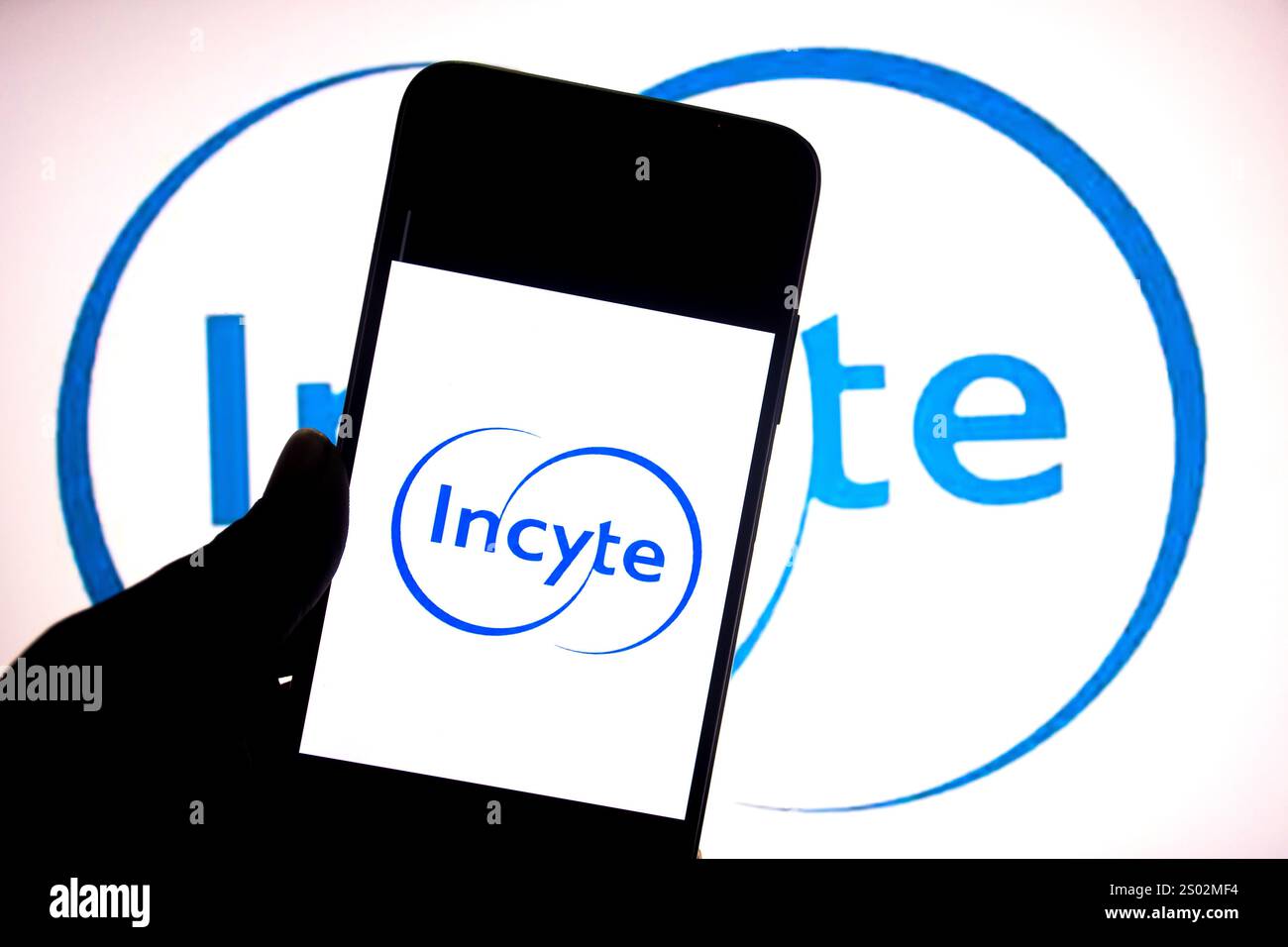 India. 17th Dec, 2024. In this photo illustration, an Incyte logo is ...