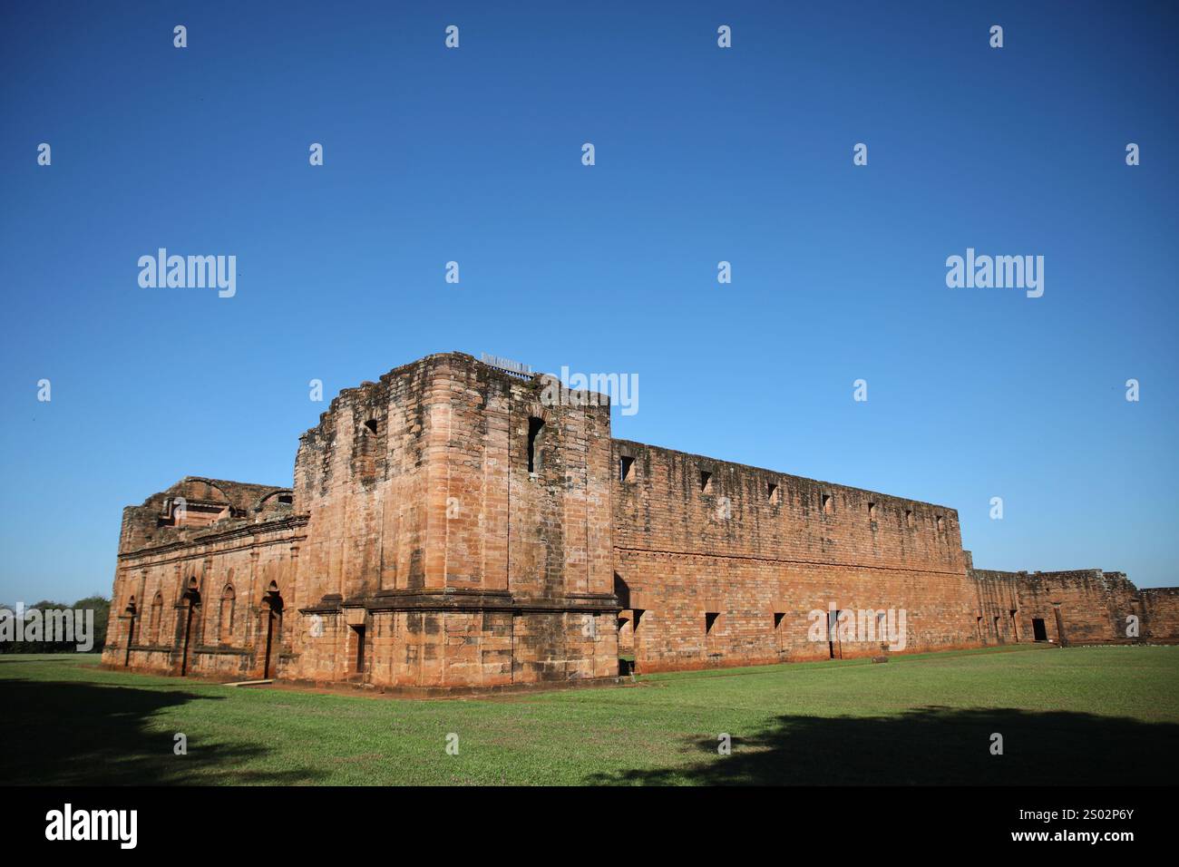 Ruins of Jesús de Tavarangue, in the village of Jesús, Paraguay, are ...