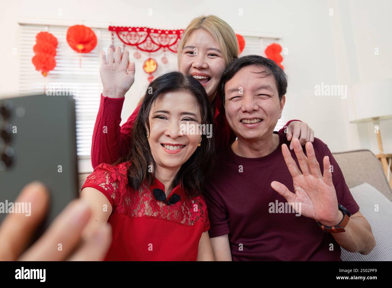 Chinese new year celebration family bonding with grandparents and ...