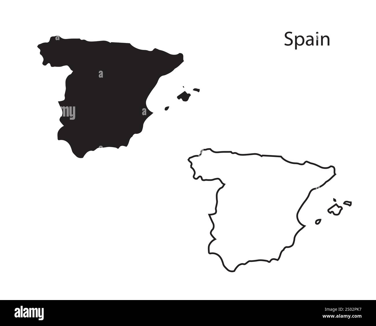 Spain map vector illustration, scribble sketch Republic Spain map ...